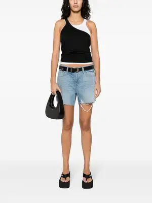 7 For All Mankind Distressed Denim Shorts