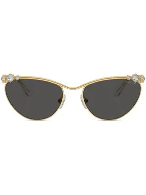 SWAROVSKI Crystal-embellished Cat-eye Sunglasses - Gold