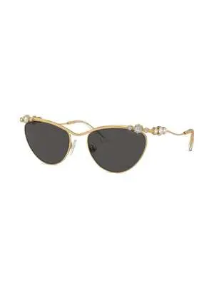 SWAROVSKI Crystal-embellished Cat-eye Sunglasses - Gold