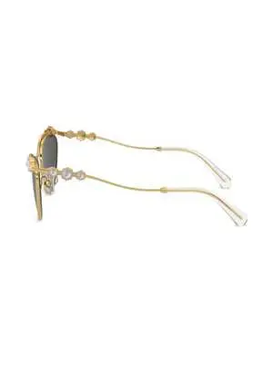 SWAROVSKI Crystal-embellished Cat-eye Sunglasses - Gold