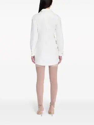 DION LEE Asymmetric Gathered Mini Dress