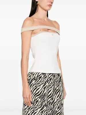 COURREGES Hyperbole Contrast Sleeveless Top - White
