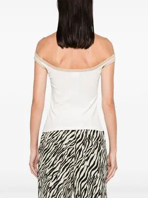 COURREGES Hyperbole Contrast Sleeveless Top - White