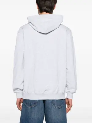 Adidas Flames Logo-patch Cotton Hoodie