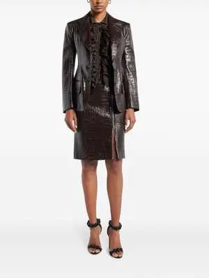 TOM FORD Snakeskin-effect Leather Blazer