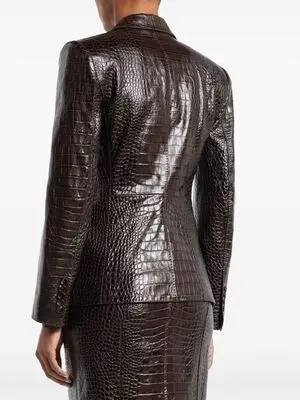 TOM FORD Snakeskin-effect Leather Blazer