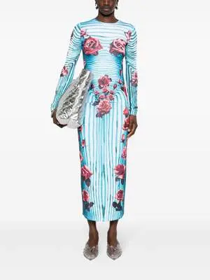 JEAN PAUL GAULTIER Floral-print Pencil Skirt