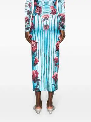 JEAN PAUL GAULTIER Floral-print Pencil Skirt