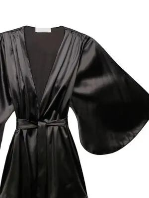 FLEUR DU MAL Angel-sleeve Robe - Black