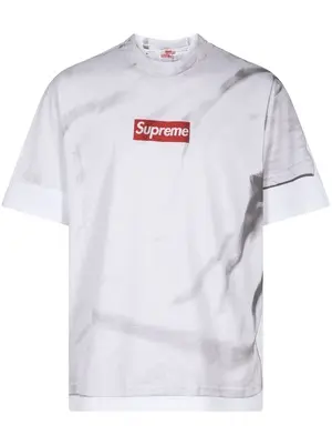 Supreme X Mm6 Maison Margiela Box Logo T-shirt - White | Editorialist