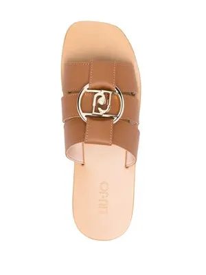 Liu Jo Logo-plaque Leather Slides