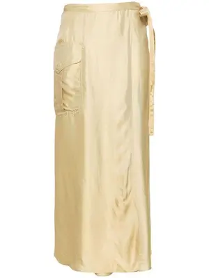 Aspesi Metallic Wrap Cargo Skirt