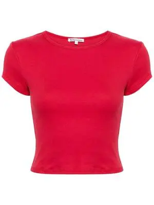 REFORMATION Muse Cropped T-shirt - Red