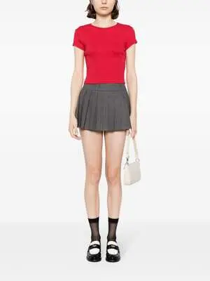 REFORMATION Muse Cropped T-shirt - Red