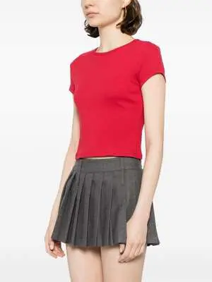 REFORMATION Muse Cropped T-shirt - Red