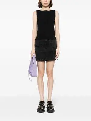 REFORMATION Dusk Boat-neck Top - Black