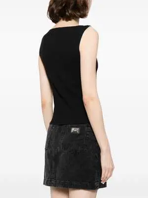 REFORMATION Dusk Boat-neck Top - Black