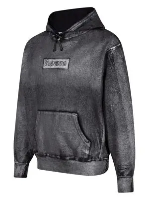 Supreme X Mm6 Maison Margiela Foil Box Logo Hoodie - Black