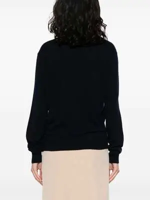 Saint Laurent V-neck Knitted Jumper - Blue