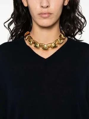 Saint Laurent V-neck Knitted Jumper - Blue