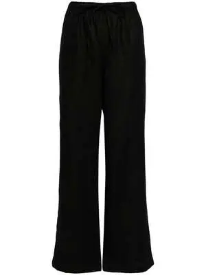 REFORMATION Olina Linen Trousers - Black