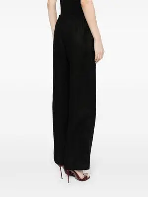 REFORMATION Olina Linen Trousers - Black