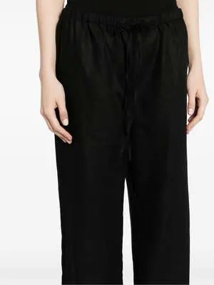 REFORMATION Olina Linen Trousers - Black