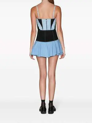 FLEUR DU MAL Two-tone Denim Bustier