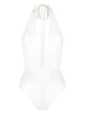 FLEUR DU MAL Charlotte Halterneck Teddy - White