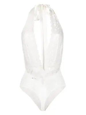 FLEUR DU MAL Charlotte Halterneck Teddy - White