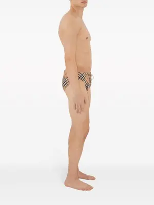 Burberry Check Swim Briefs - Neutrals