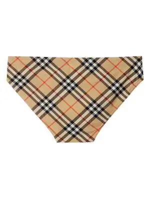 Burberry Check Swim Briefs - Neutrals