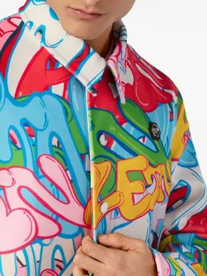 Philipp Plein Graffiti-print Shirt Jacket