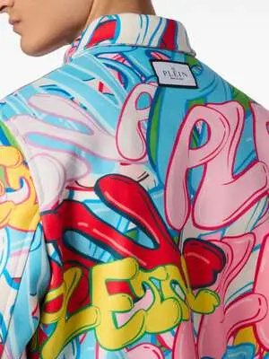 Philipp Plein Graffiti-print Shirt Jacket