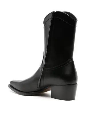 Dsquared2 Western Leather Ankle Boots