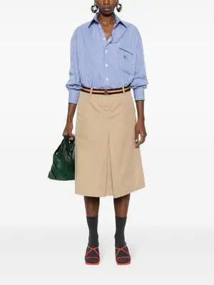Etro Logo-embroidered Striped Shirt - Blue