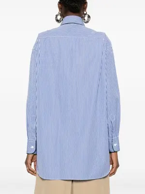 Etro Logo-embroidered Striped Shirt - Blue
