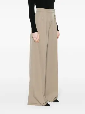 Max Mara Pleated Wide-leg Trousers - Neutrals