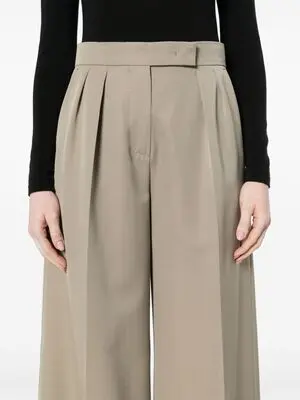 Max Mara Pleated Wide-leg Trousers - Neutrals