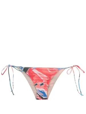 CLUBE BOSSA Aava Graphic-print Bikini Bottom - Blue