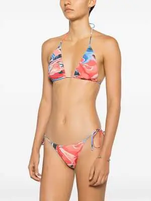 CLUBE BOSSA Aava Graphic-print Bikini Bottom - Blue