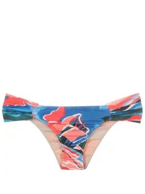 CLUBE BOSSA Clube Bossa Ricy Graphic-Print Bikini Bottom Blue