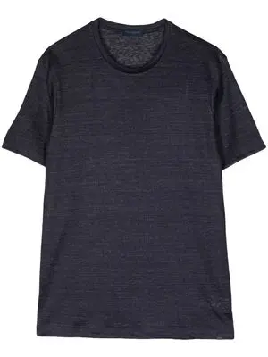 Paul & Shark Crew-neck Linen T-shirt