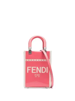 Fendi Logo-print Shoulder Bag - Pink