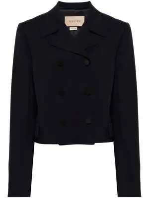 Gucci Double-breasted Cropped Jacket