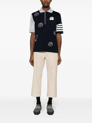 Thom Browne Typewriter Cloth Straight Trousers - Neutrals