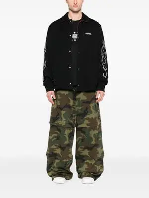 Givenchy Reversible Jersey Shirt Jacket With Flame Print