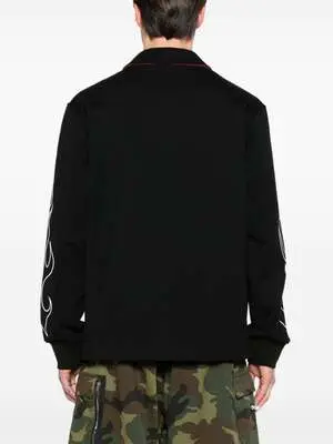 Givenchy Reversible Jersey Shirt Jacket With Flame Print