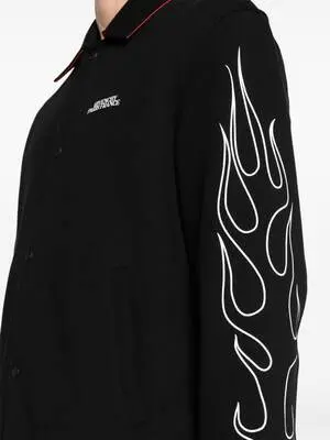 Givenchy Reversible Jersey Shirt Jacket With Flame Print