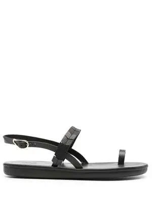 ANCIENT GREEK SANDALS Kamara Leather Sandals - Black